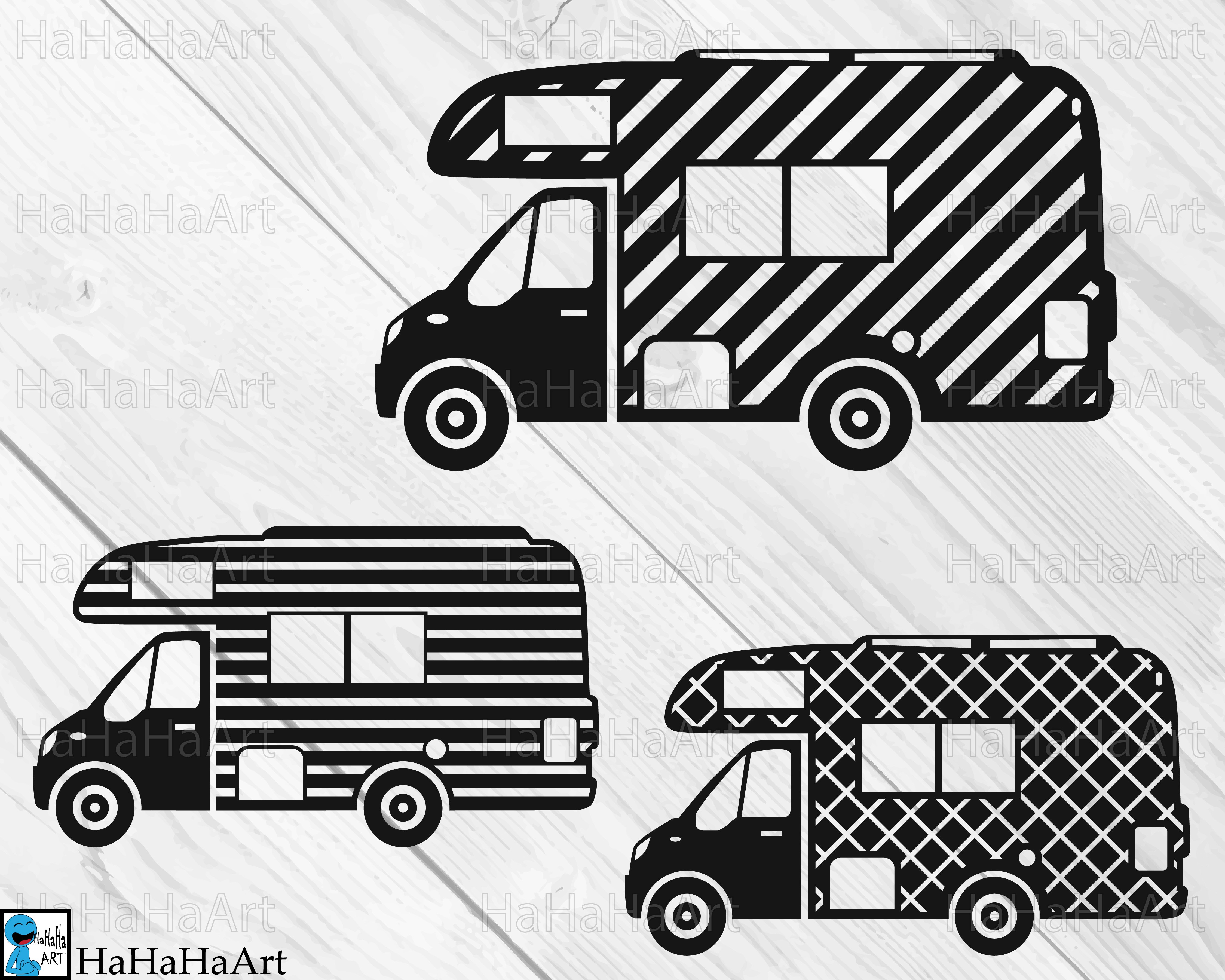 Strip Campers Designs - Clip art / Cutting Files (1050822)