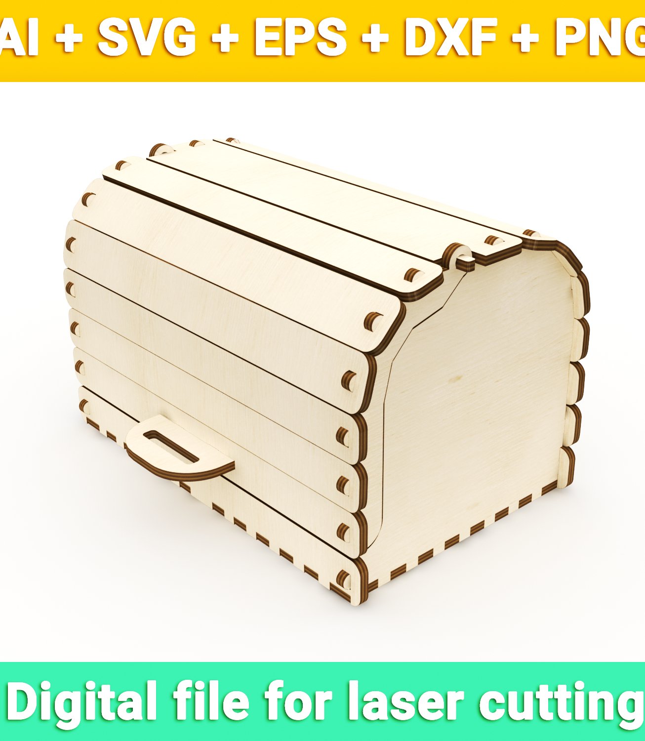 Bread box vector for CNC svg vector file