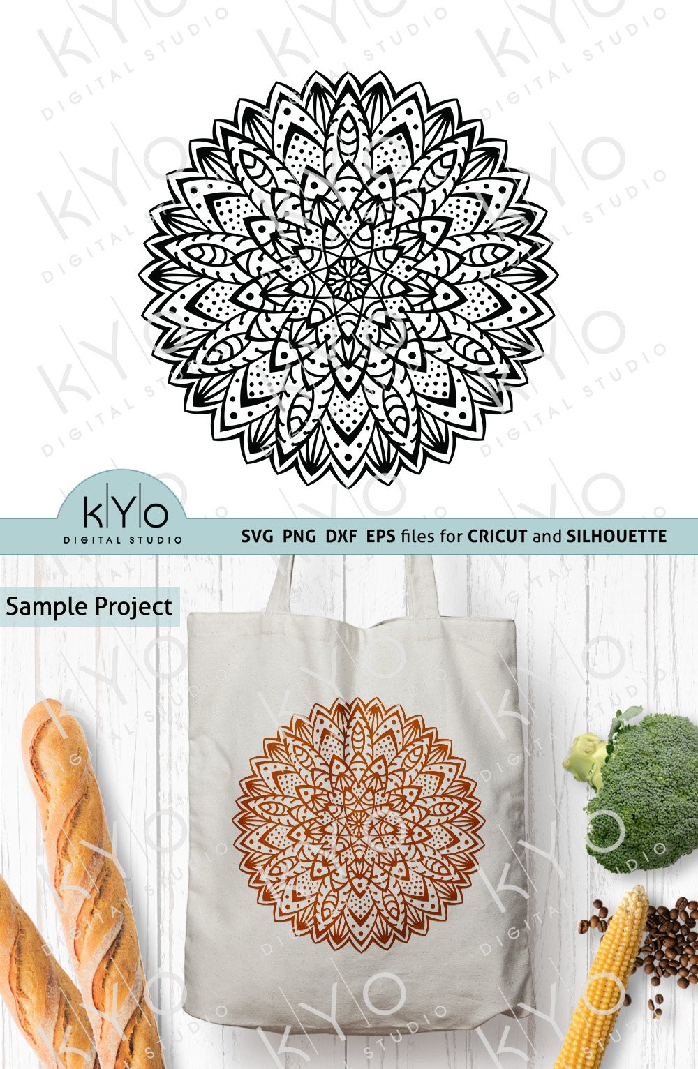 Mandala Monogram SVG Cutting Files