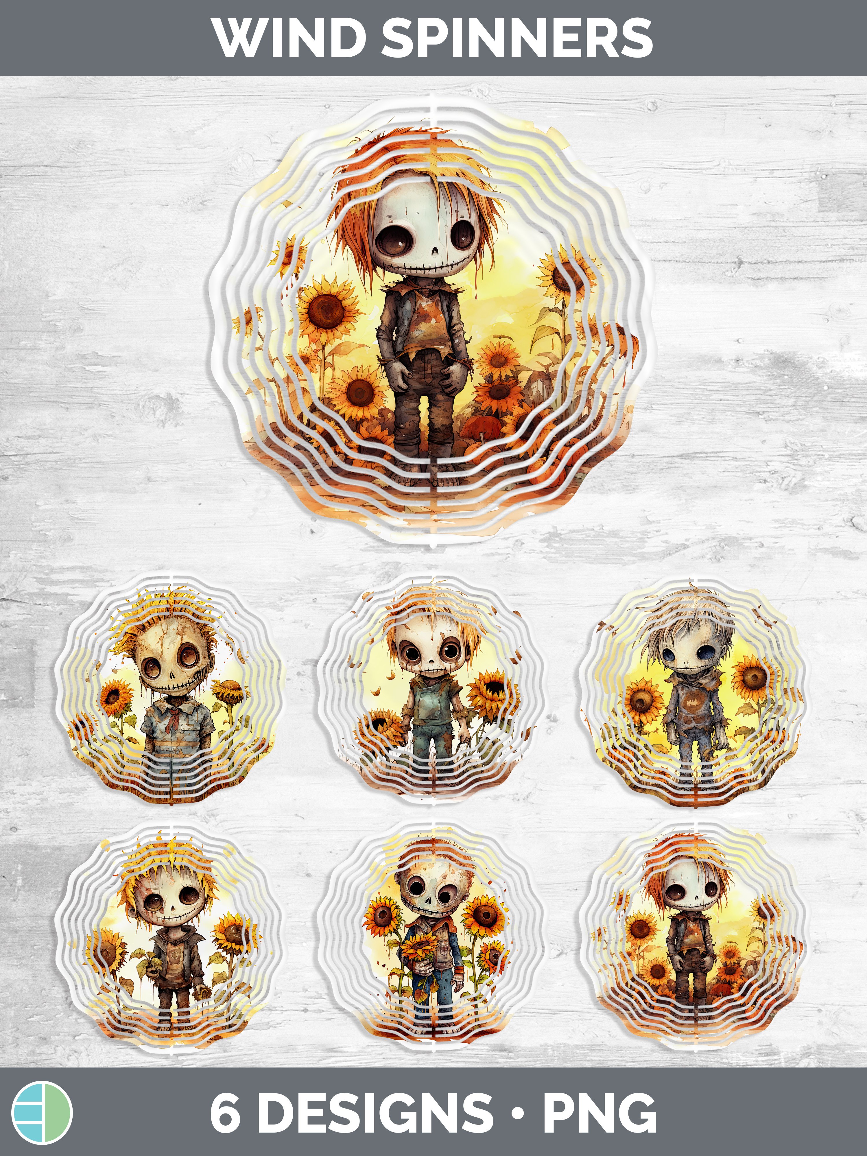 Autumn Zombie Wind Spinner | Bundle Spinner Designs