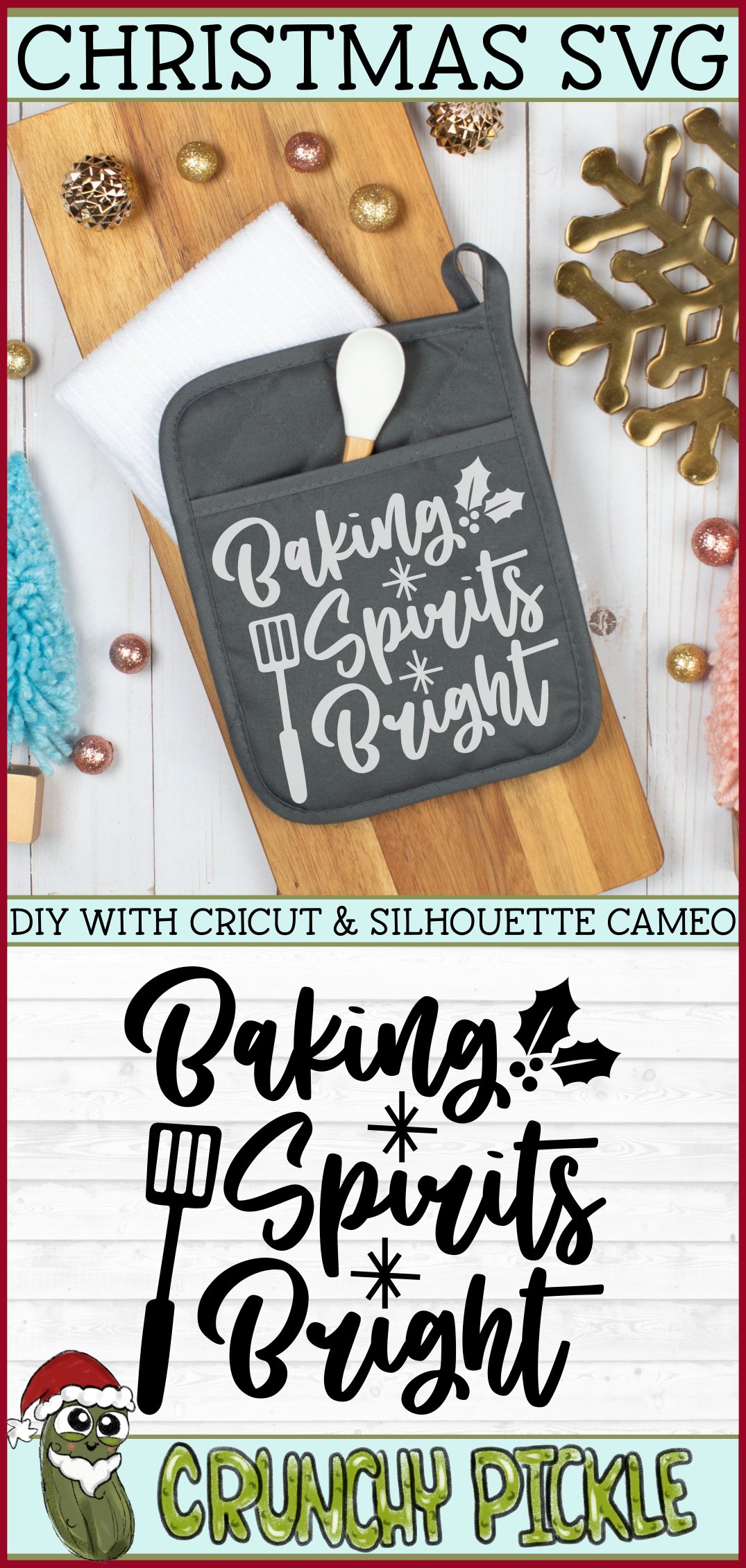 Baking Spirits Bright Christmas Kitchen SVG File