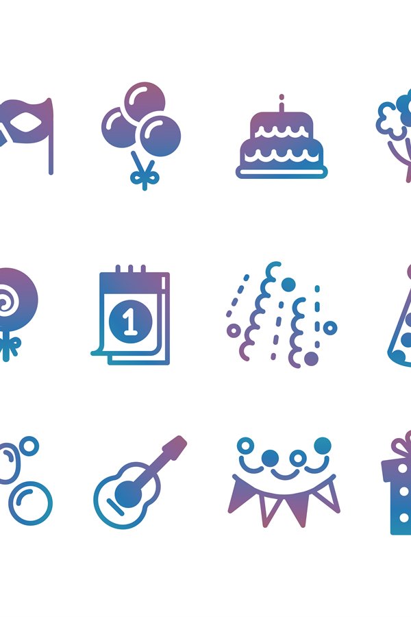 Party, event, festive icons