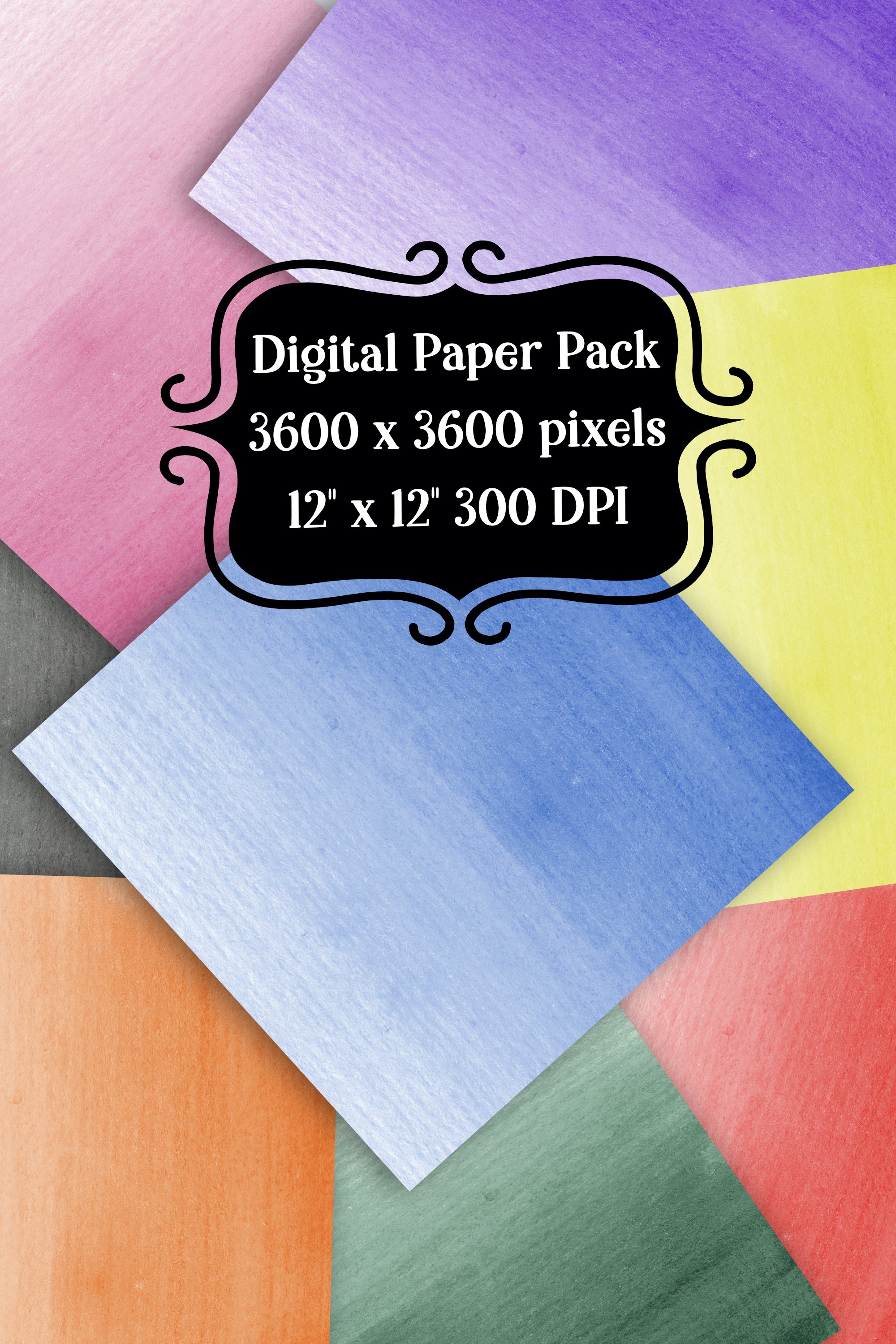 Watercolor Textures |Ombre Digital Paper Pack