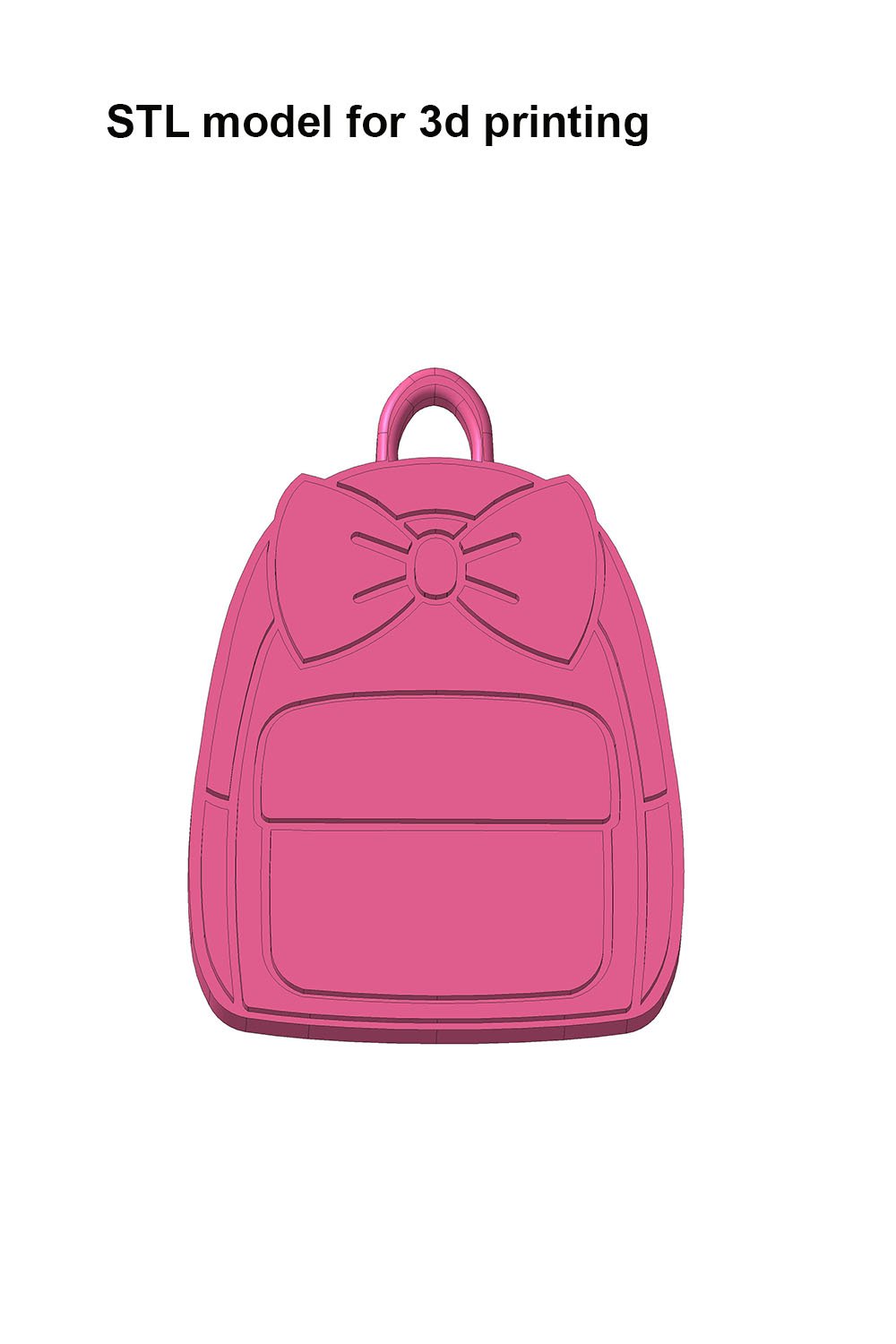 Backpack, School Bag Keychain Stl File for 3d Printing.