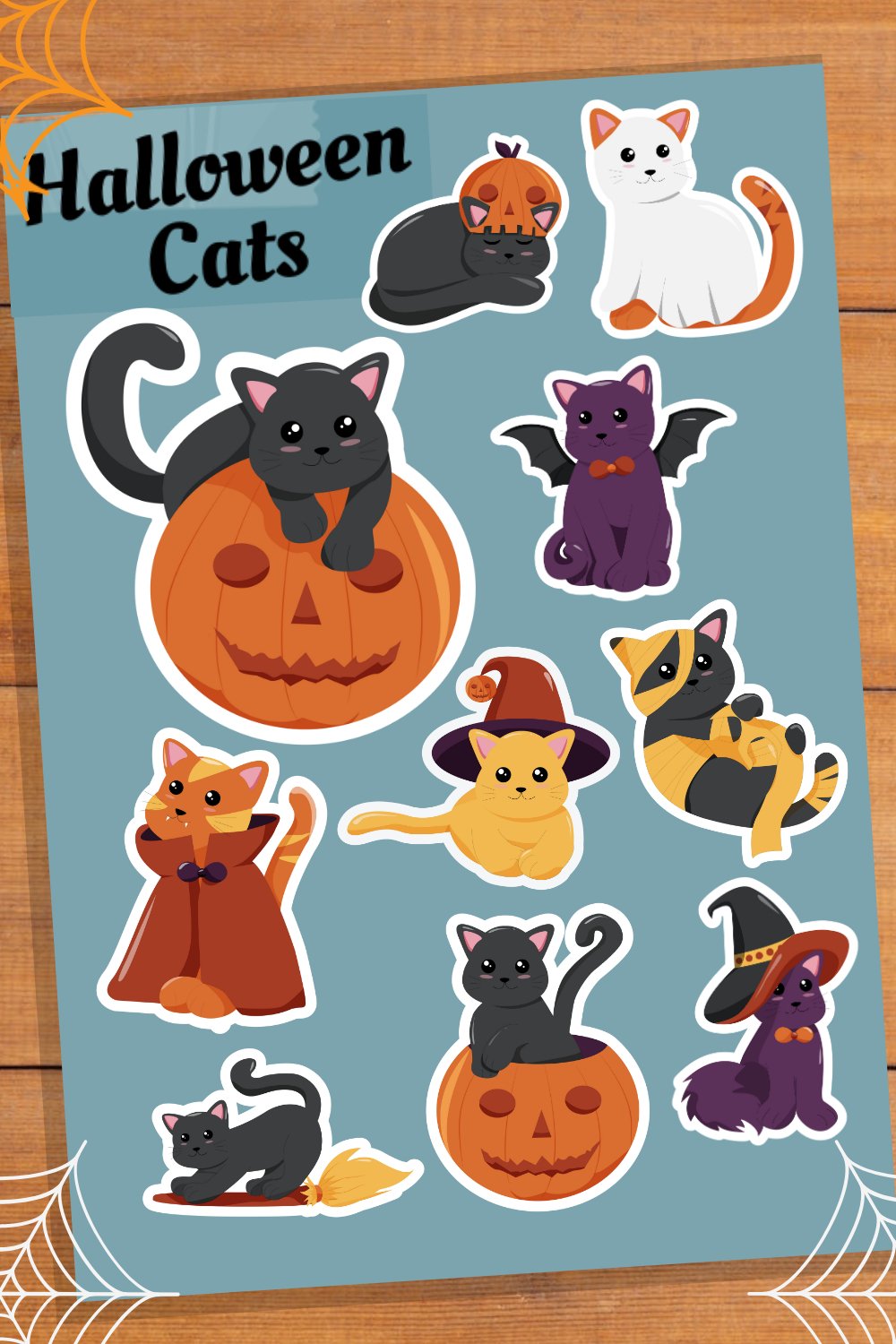 Halloween Cats | Cat Sticker Bundle (897684)
