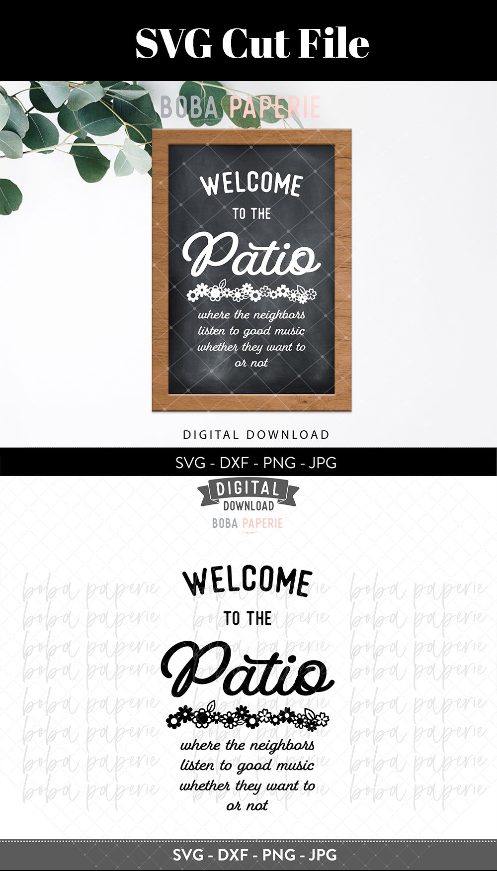 Welcome to the Patio sign | rustic patio sign svg | porch