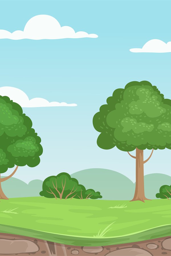 Seamless game nature landscape. Parallax background for 2d g