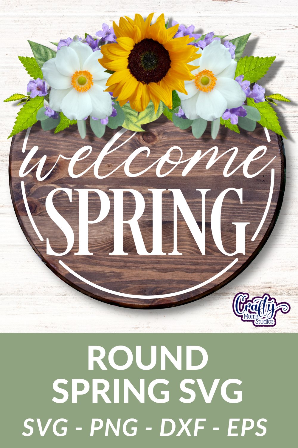 Welcome Spring Svg | Round Spring Sign | Spring Door Sign