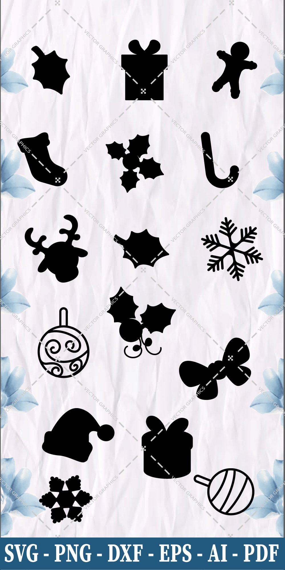 Merry Christmas and Winter Holiday Themed SVG vectors bundle
