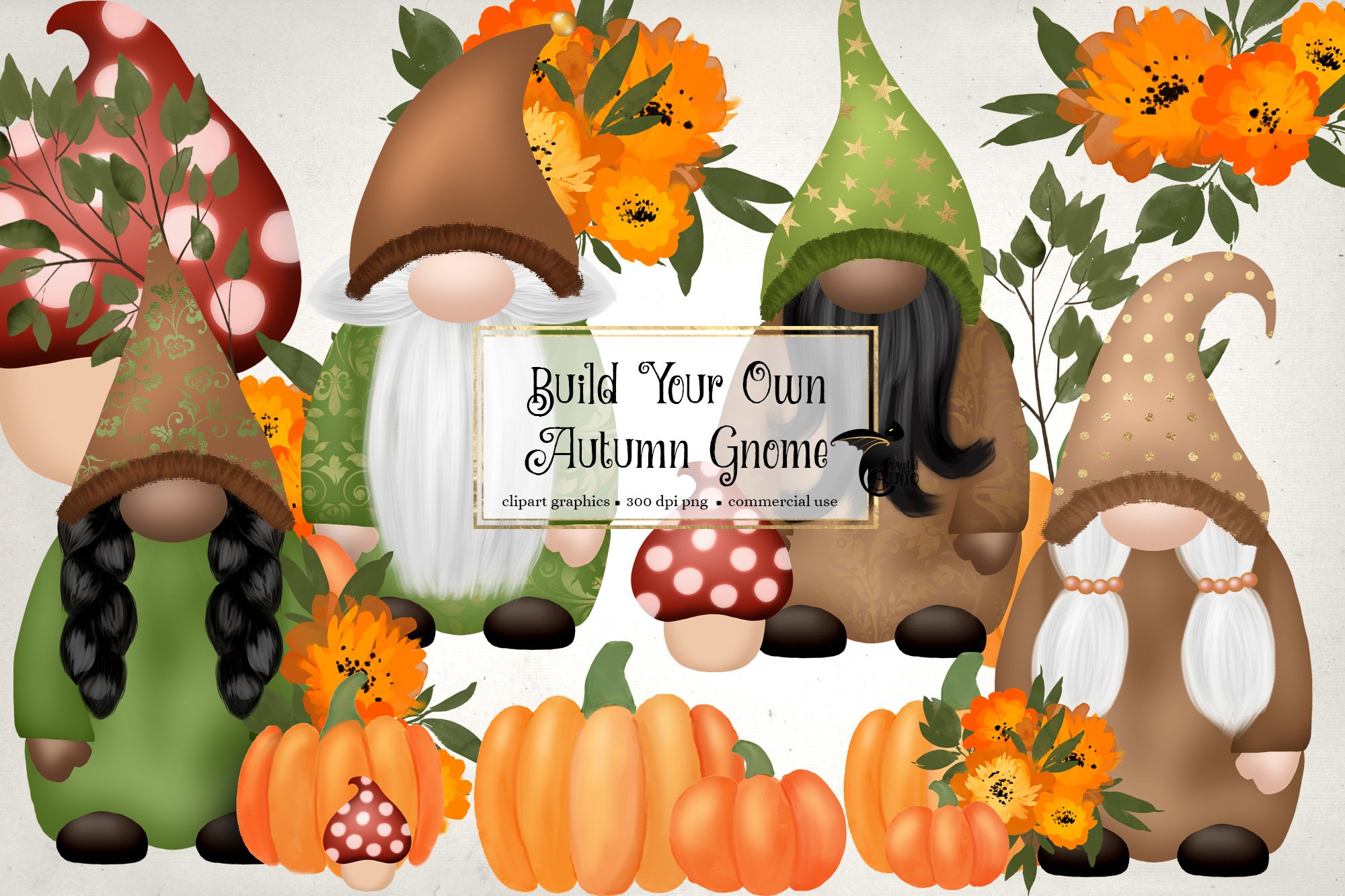 Autumn Gnomes Clipart (985832)