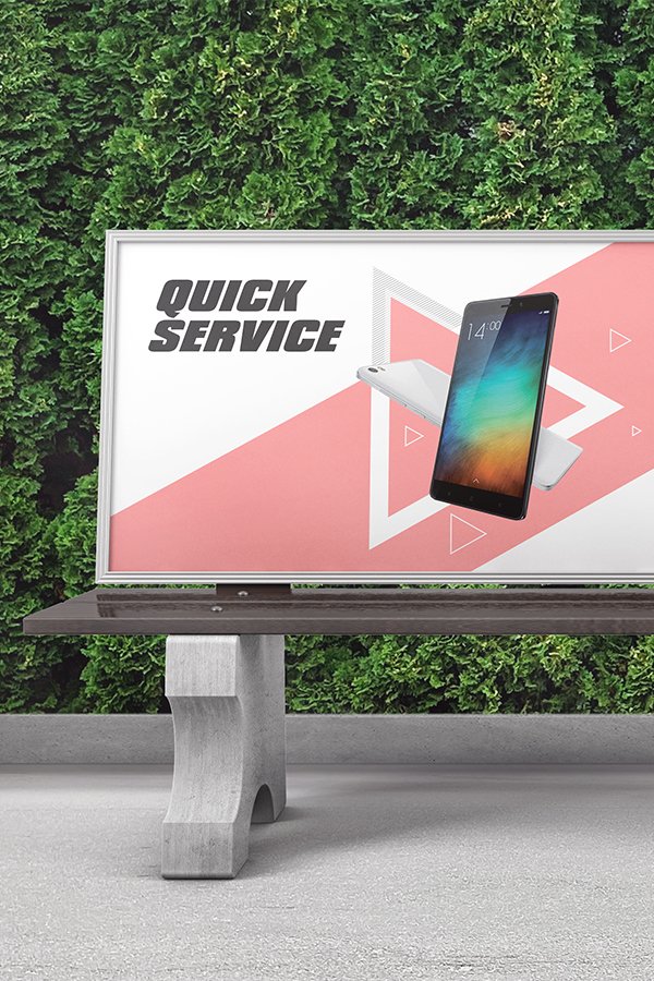 Bench Advertising Mockup (859571)