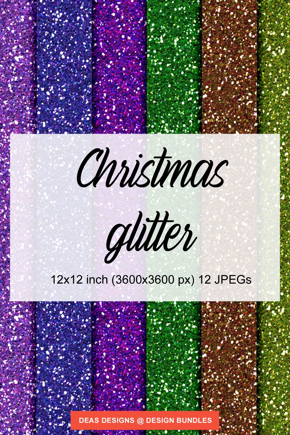 Christmas glitter digital papers