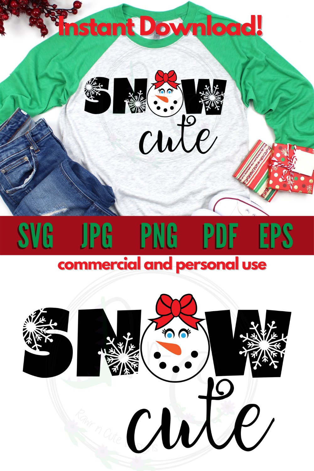 Snow Cute SVG, Christmas cut file