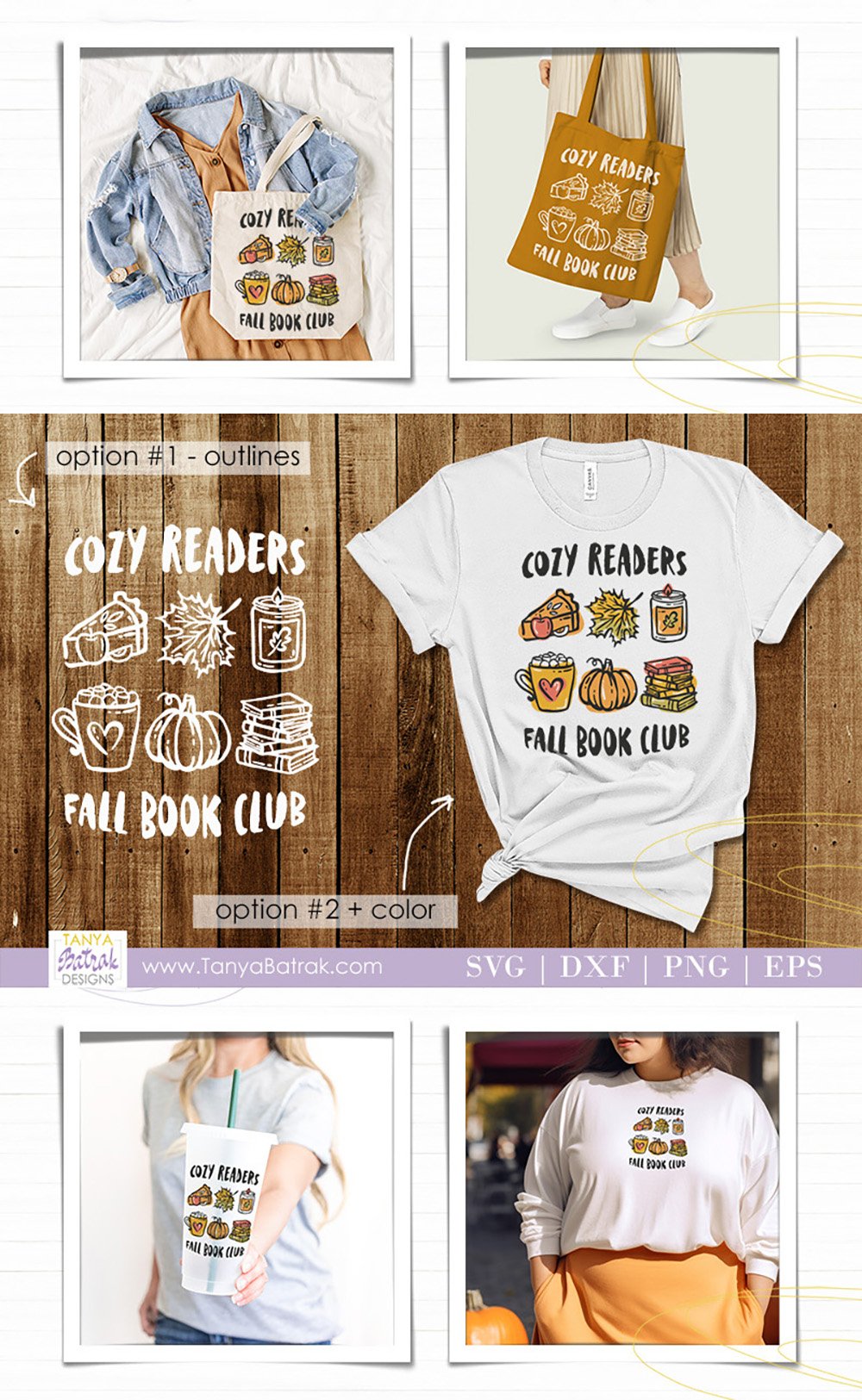 Cozy Reader Fall Book Club SVG, Book SVG, Fall SVG