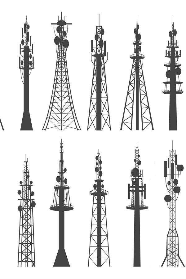 Communicating towers set