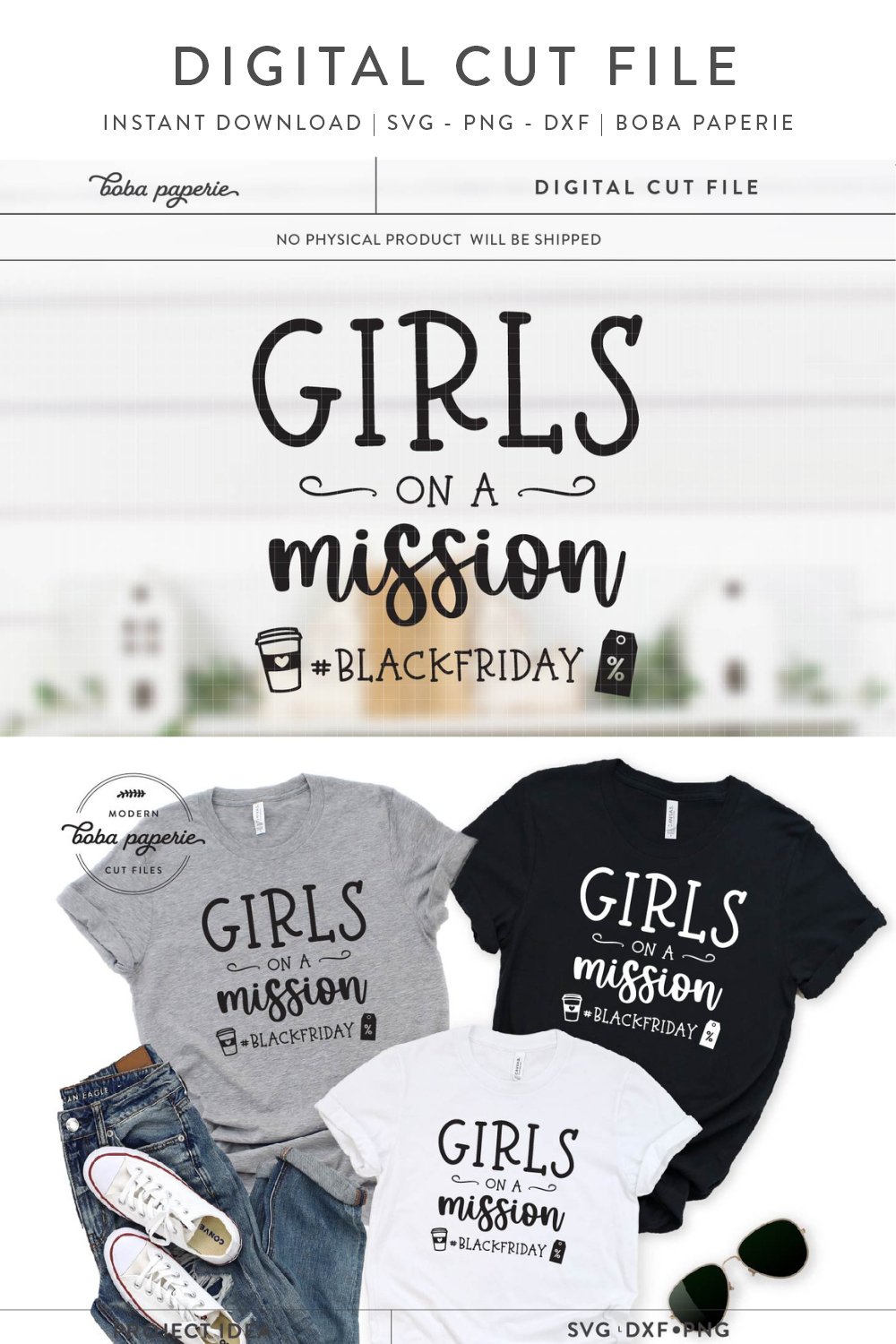 Girls on a Mission SVG | Black Friday shirt