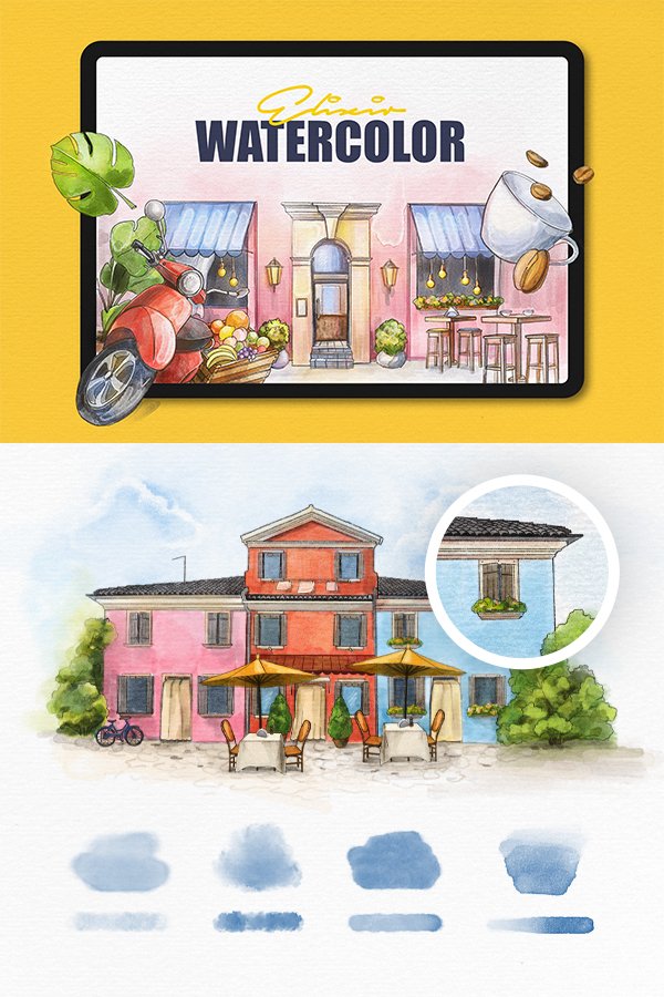 Elixir Watercolor Procreate Brushes