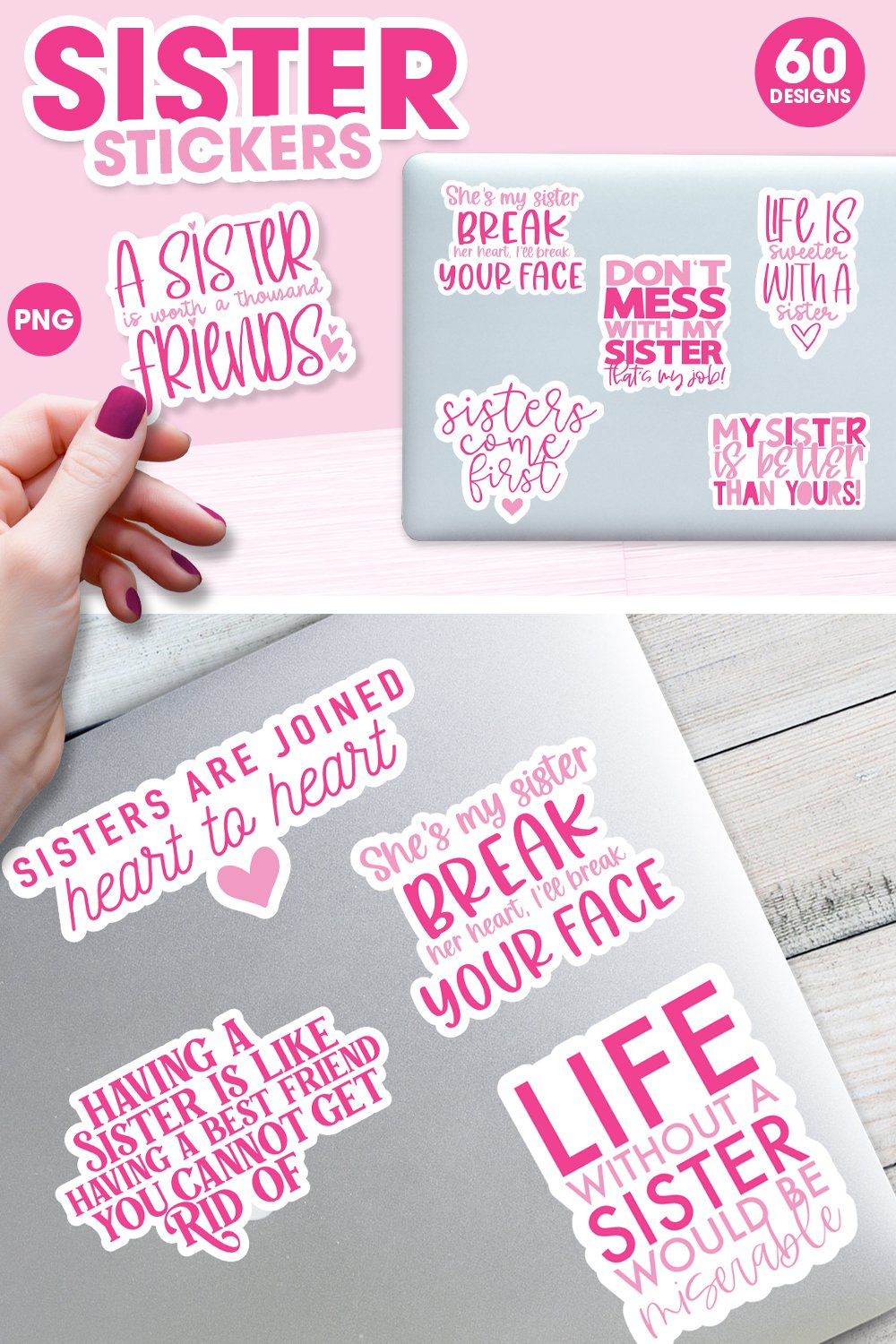 Sister Sticker Bundle | Printable stickers