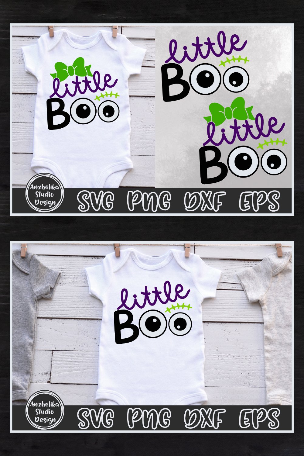 Little Boo SVG | Kids Halloween SVG | Frankenstein | Ghost
