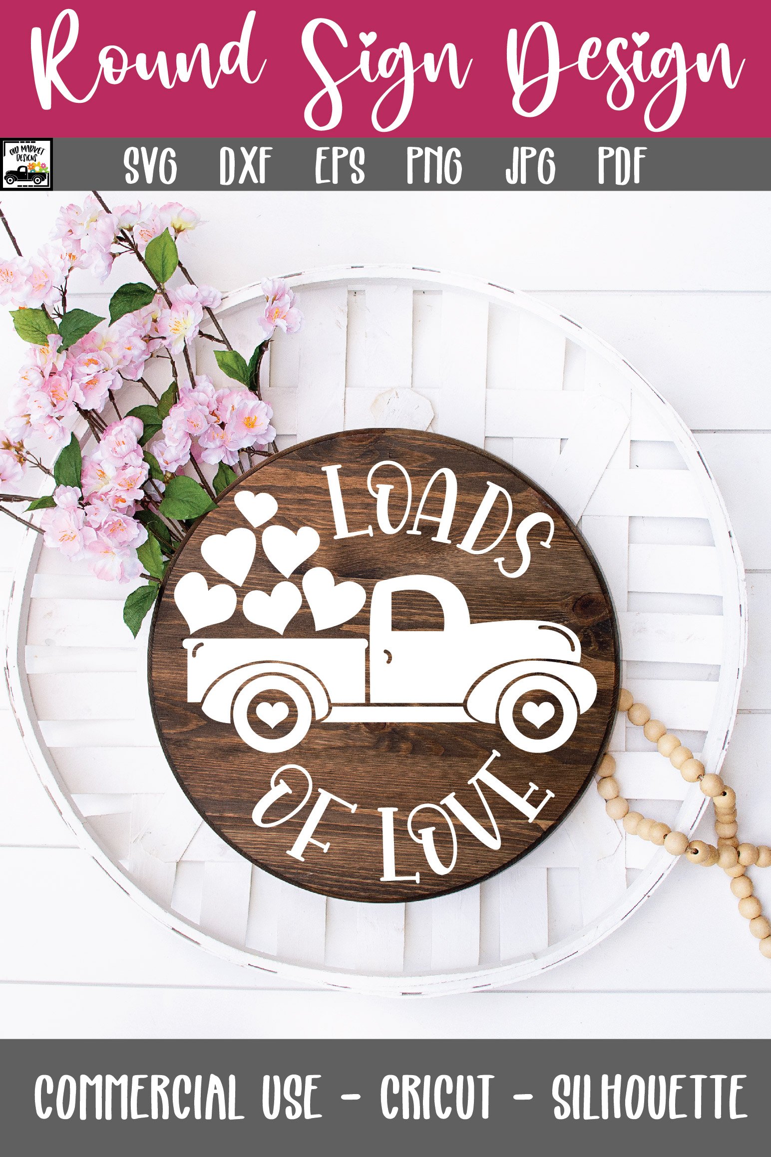 Loads of Love SVG File| Round Door Sign SVG File