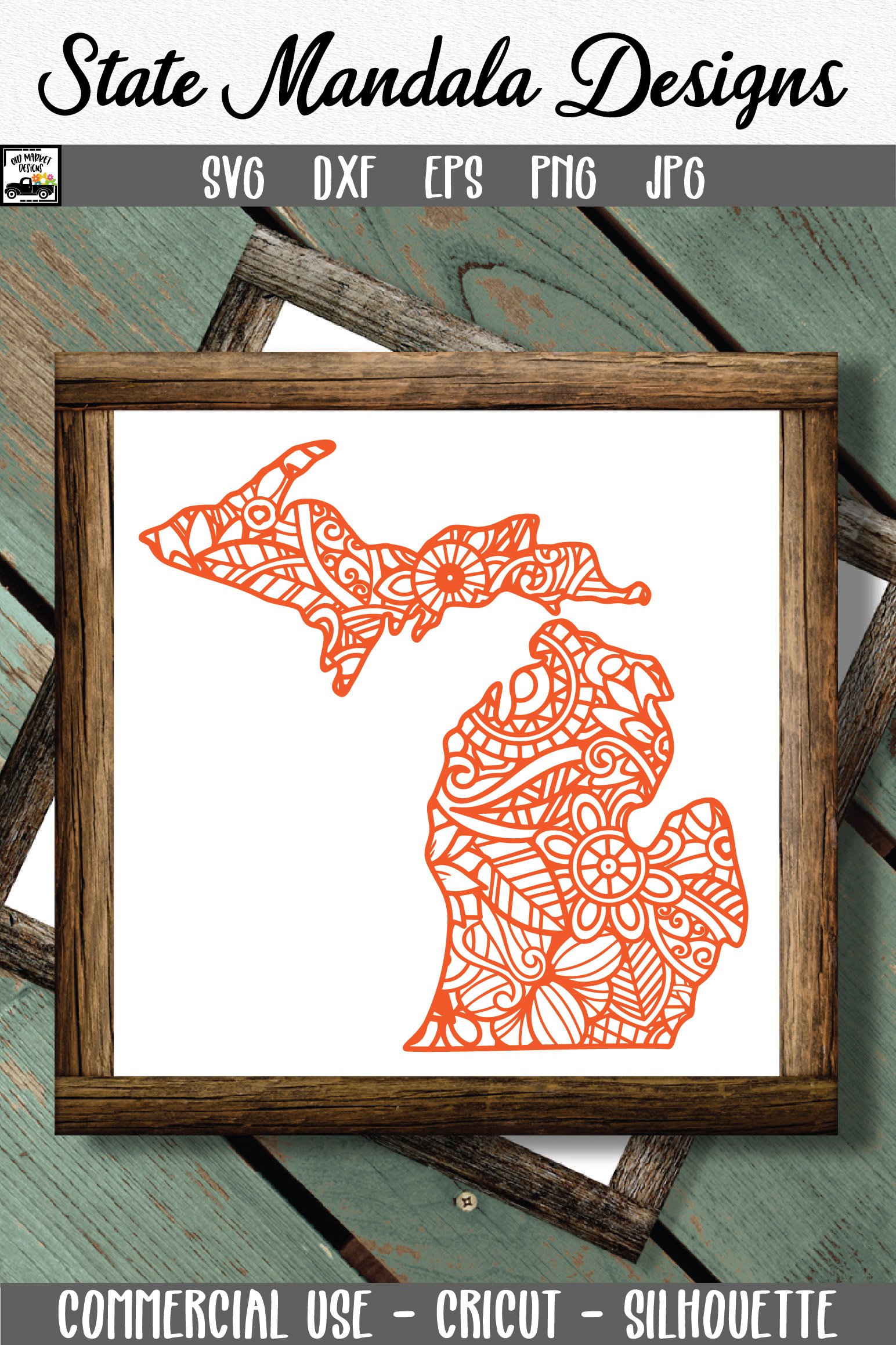 Michigan SVG File - Michigan State Mandala SVG File