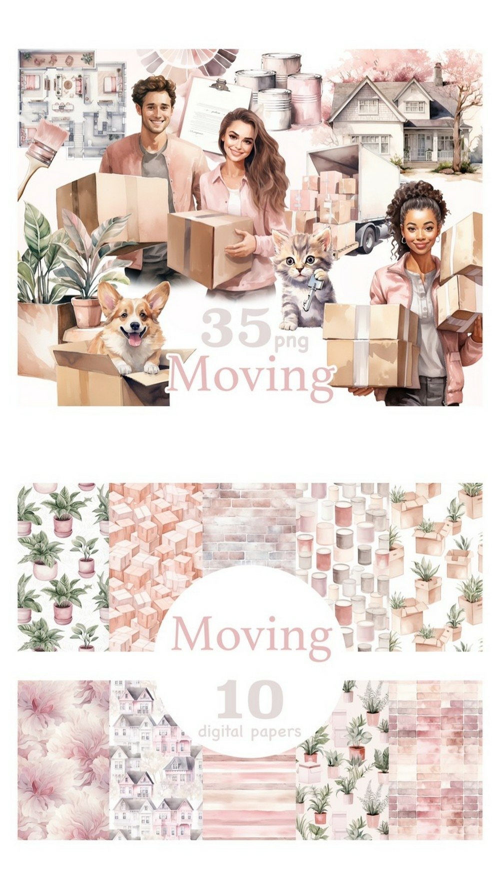 Moving Digital Paper | House Pattern