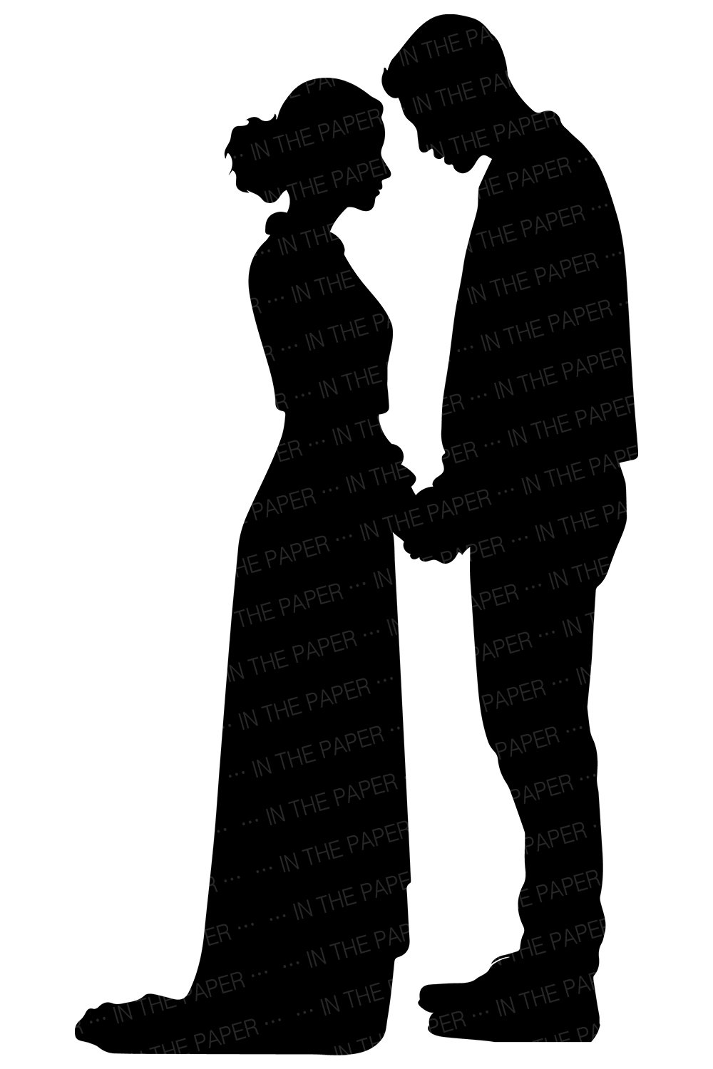Praying Couple SVG | Black Silhouette Woman Man (3169370)