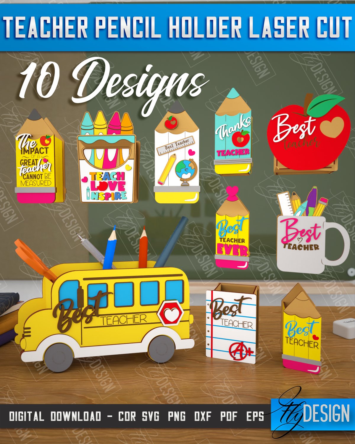 Teacher Pencil Holder Bundle | Pen Stand | Teacher Gift Idea