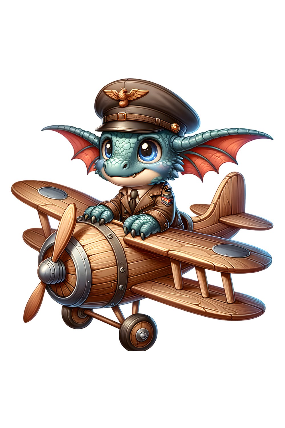 Dragon Riding on the Plane PNG Sublimation Clipart