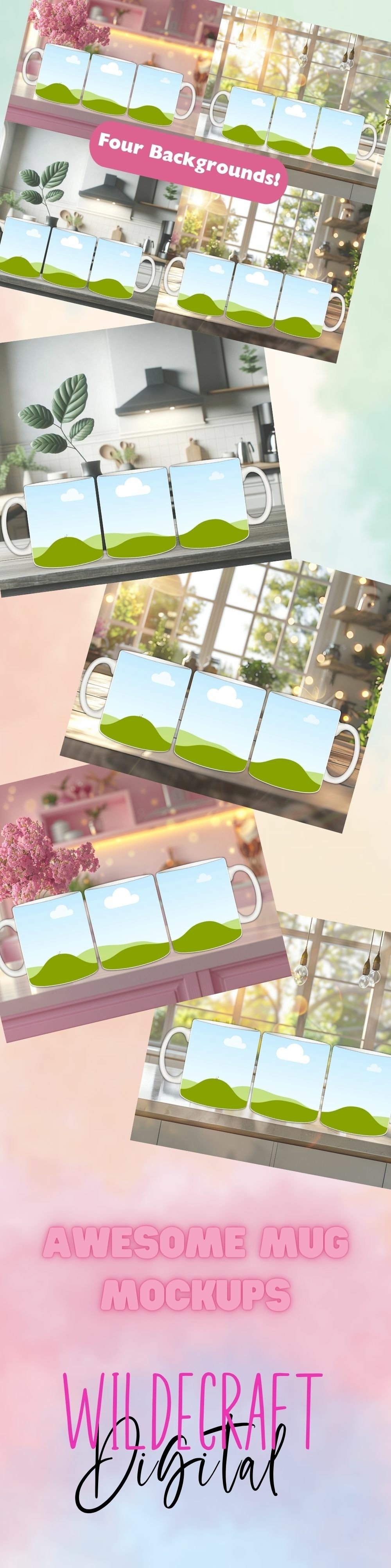 Mug Mockup Editable Canva Template Easy Drag and Drop Mug