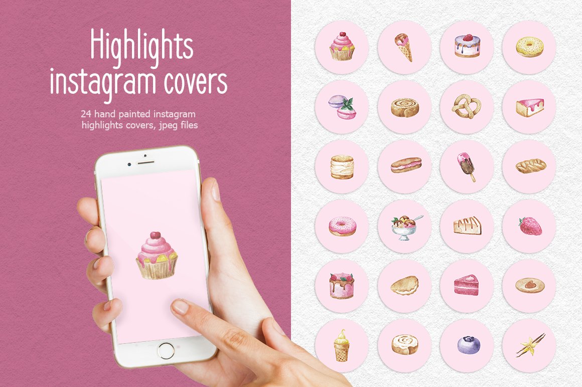 Food Instagram Highlights, baking instagram icons