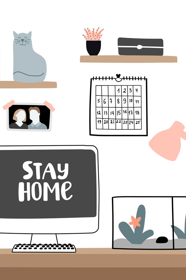 Stay and work at home