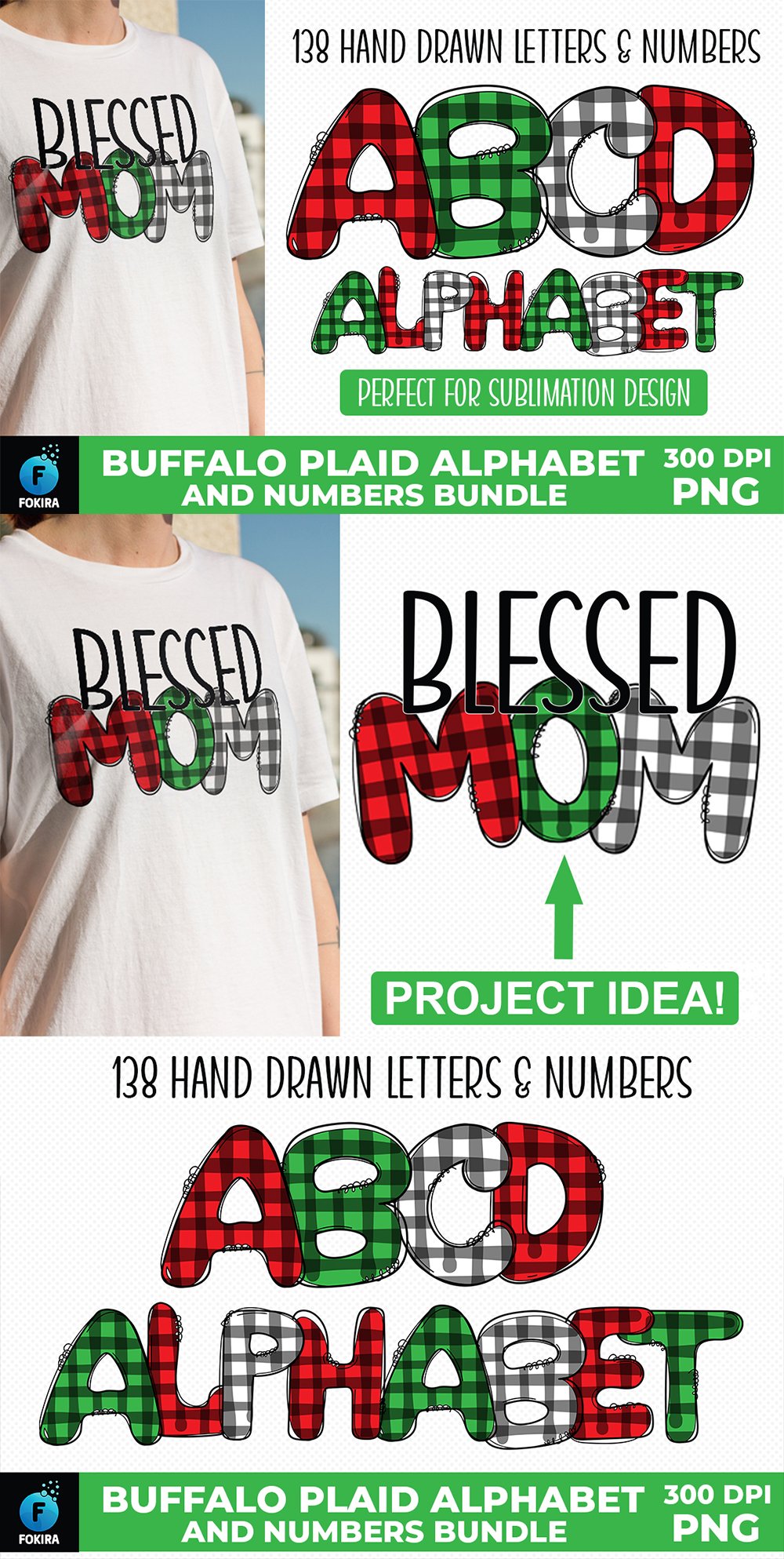 Buffalo Plaid Alphabet