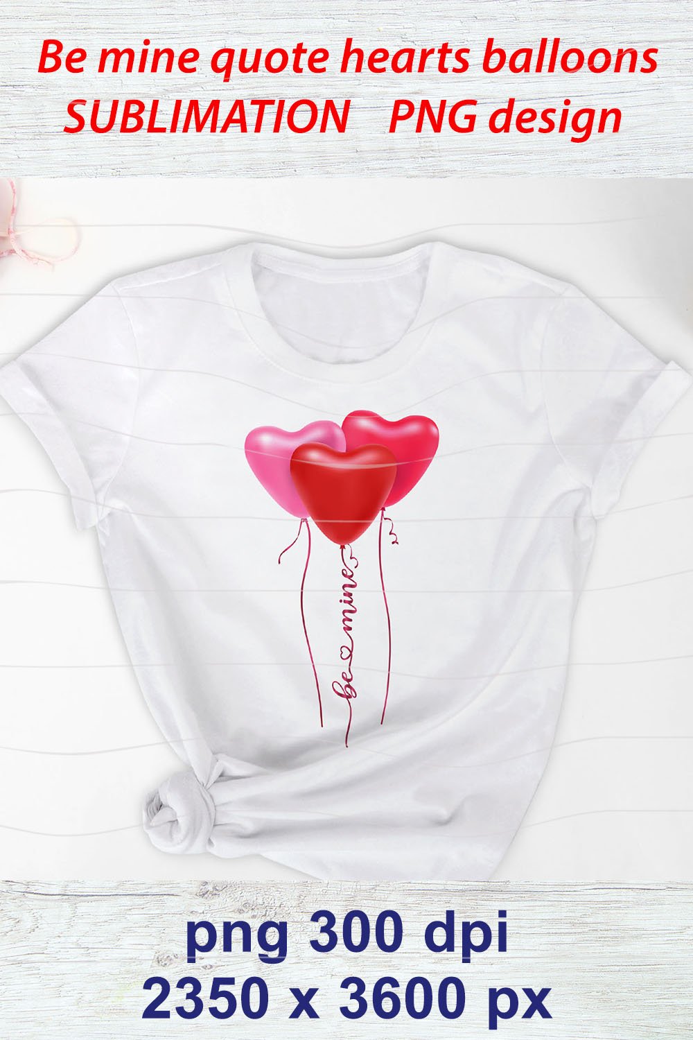 Be mine sublimation | Heart balloon png | Valentine day mug