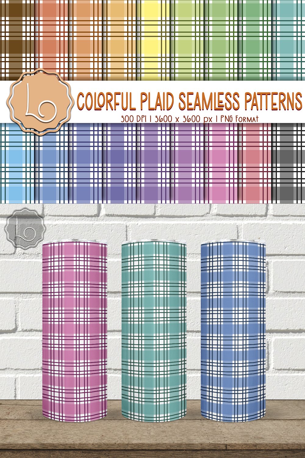 Colorful Plaid Seamless Patterns