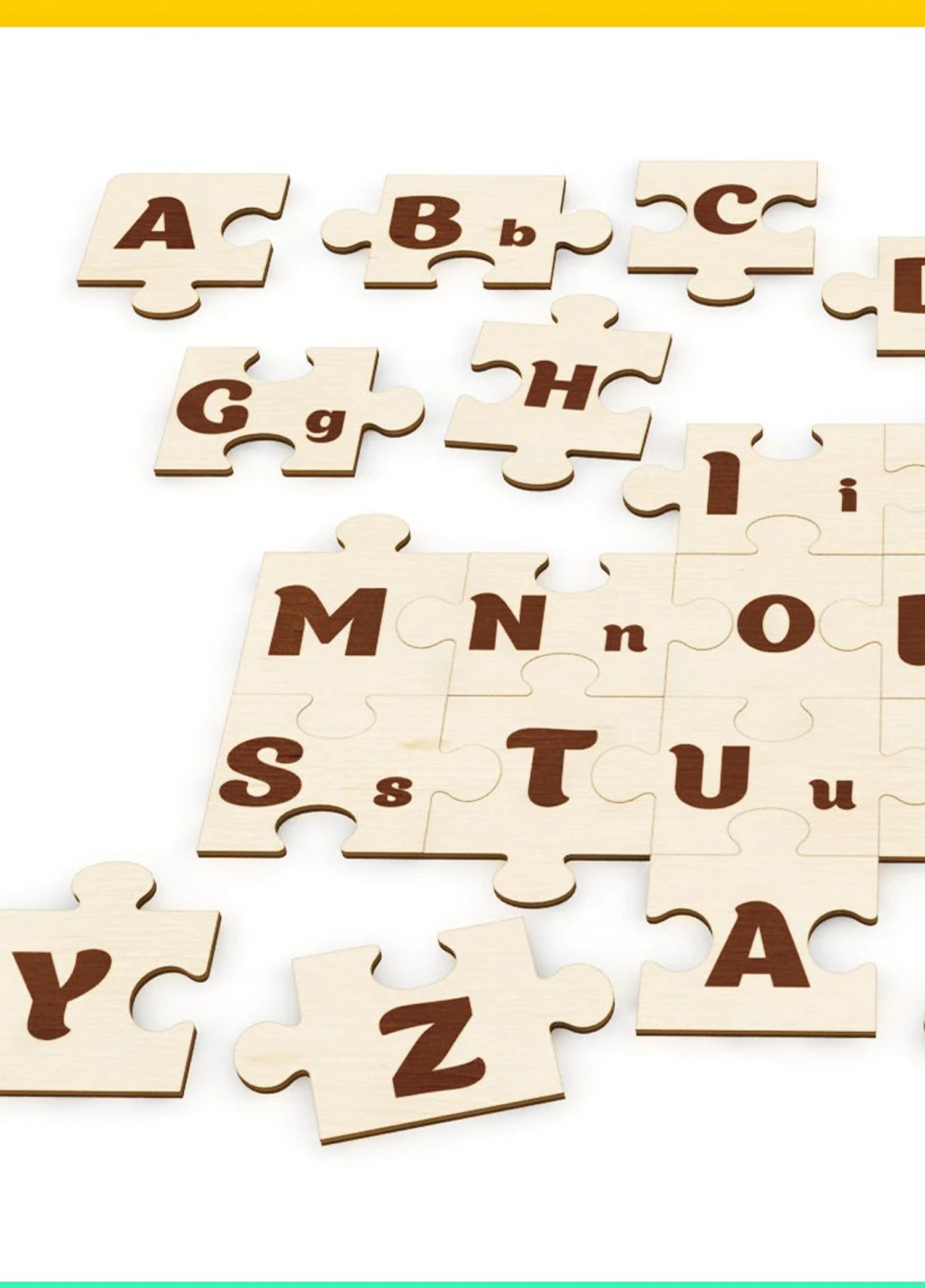 Alphabet Puzzle vector for CNC svg vector file, (2051136)