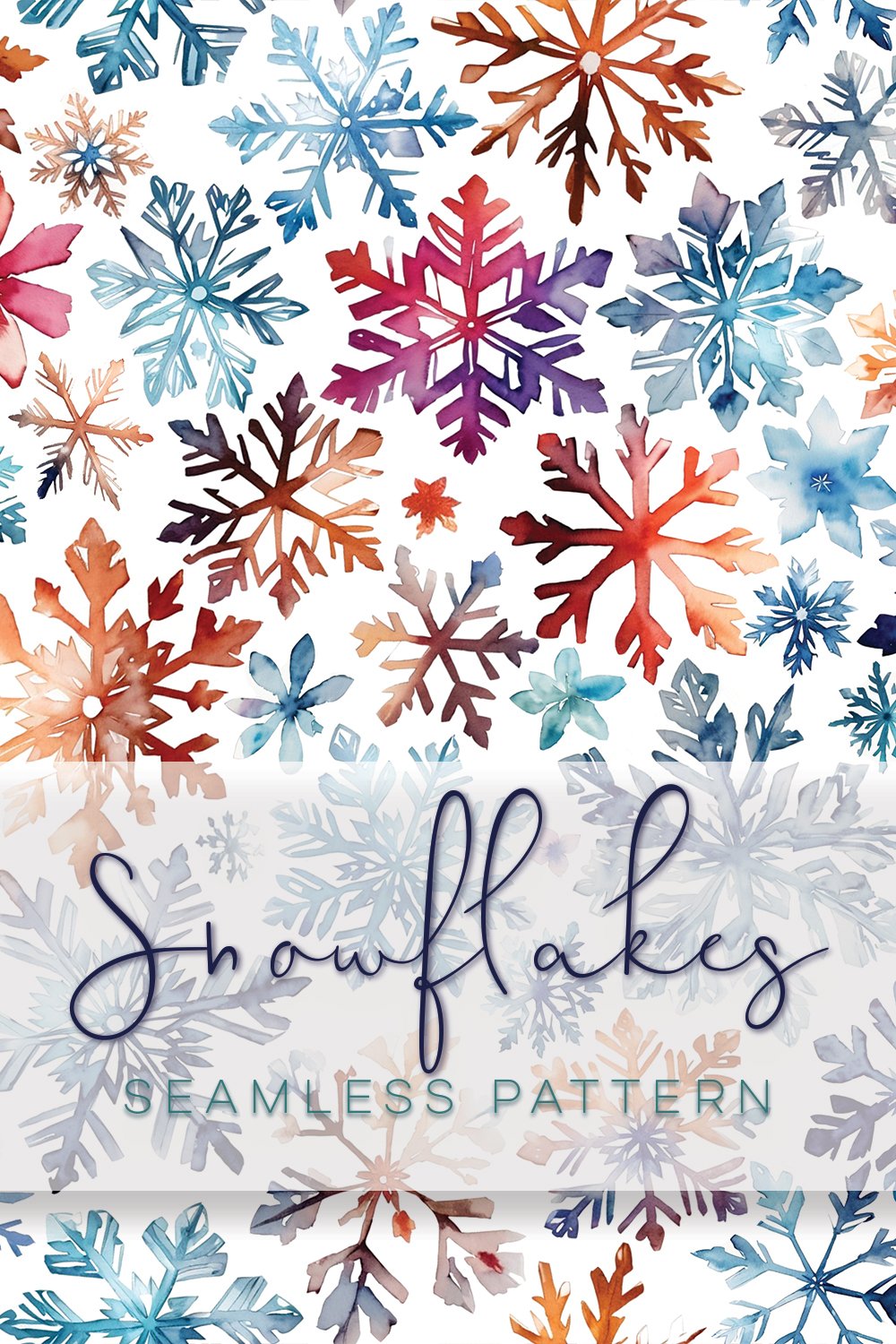 Snowflakes seamless pattern