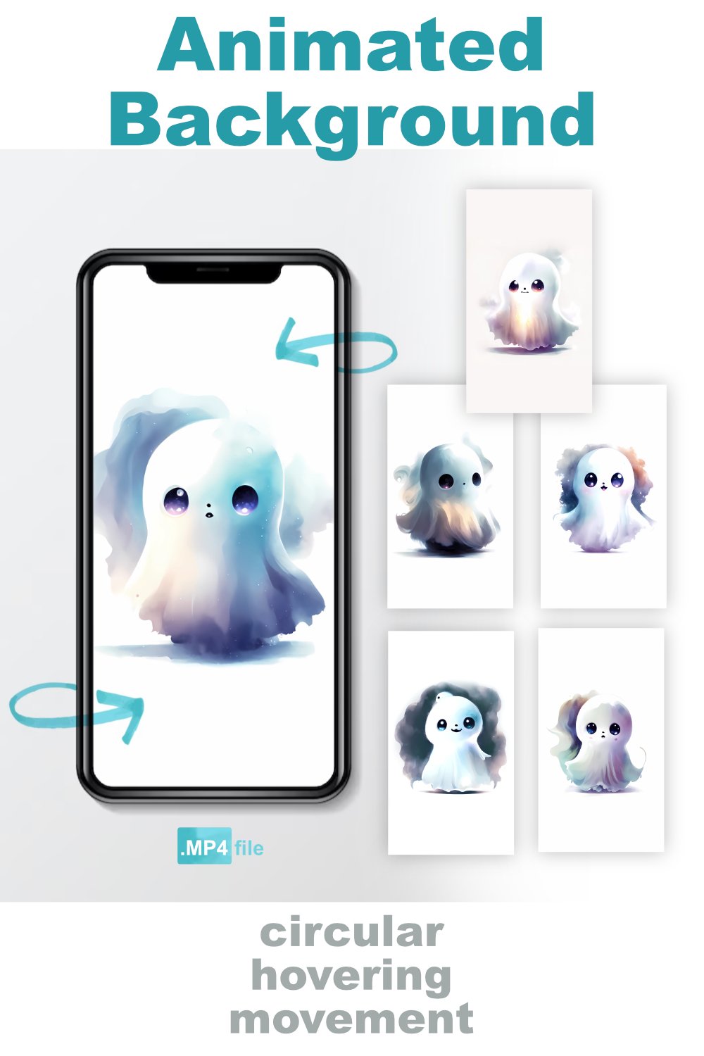 Halloween Floating Ghost Animated Background (2724731)