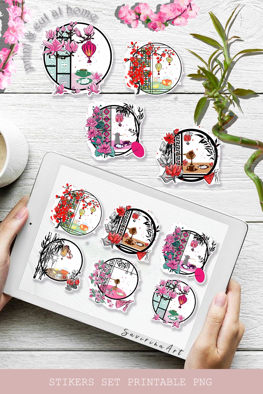 Japanes Stickers set Printable. Sticker PNG (2847278)