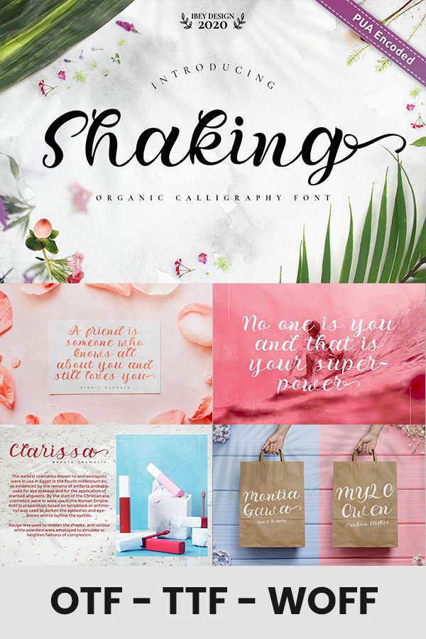 Shaking Cursive Handwritten Font