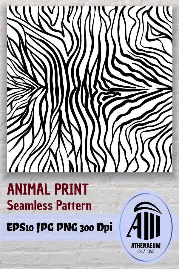 Zebra skin seamless pattern Animal print zebra digital paper