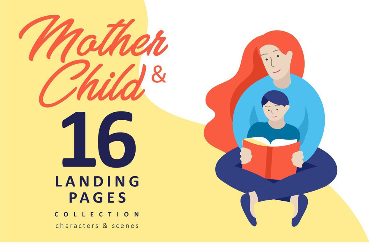 Mother & child. Pages & characters