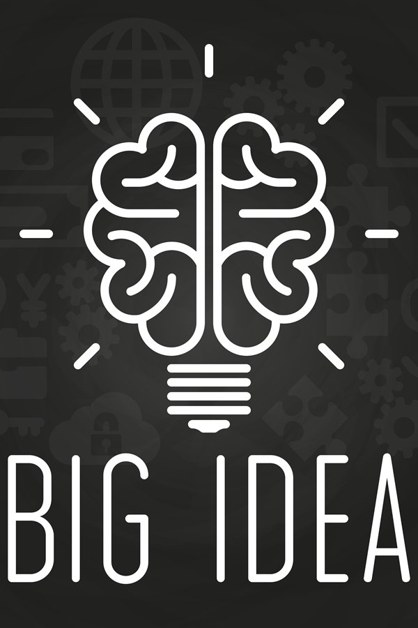 Big idea concept chalkboard poster