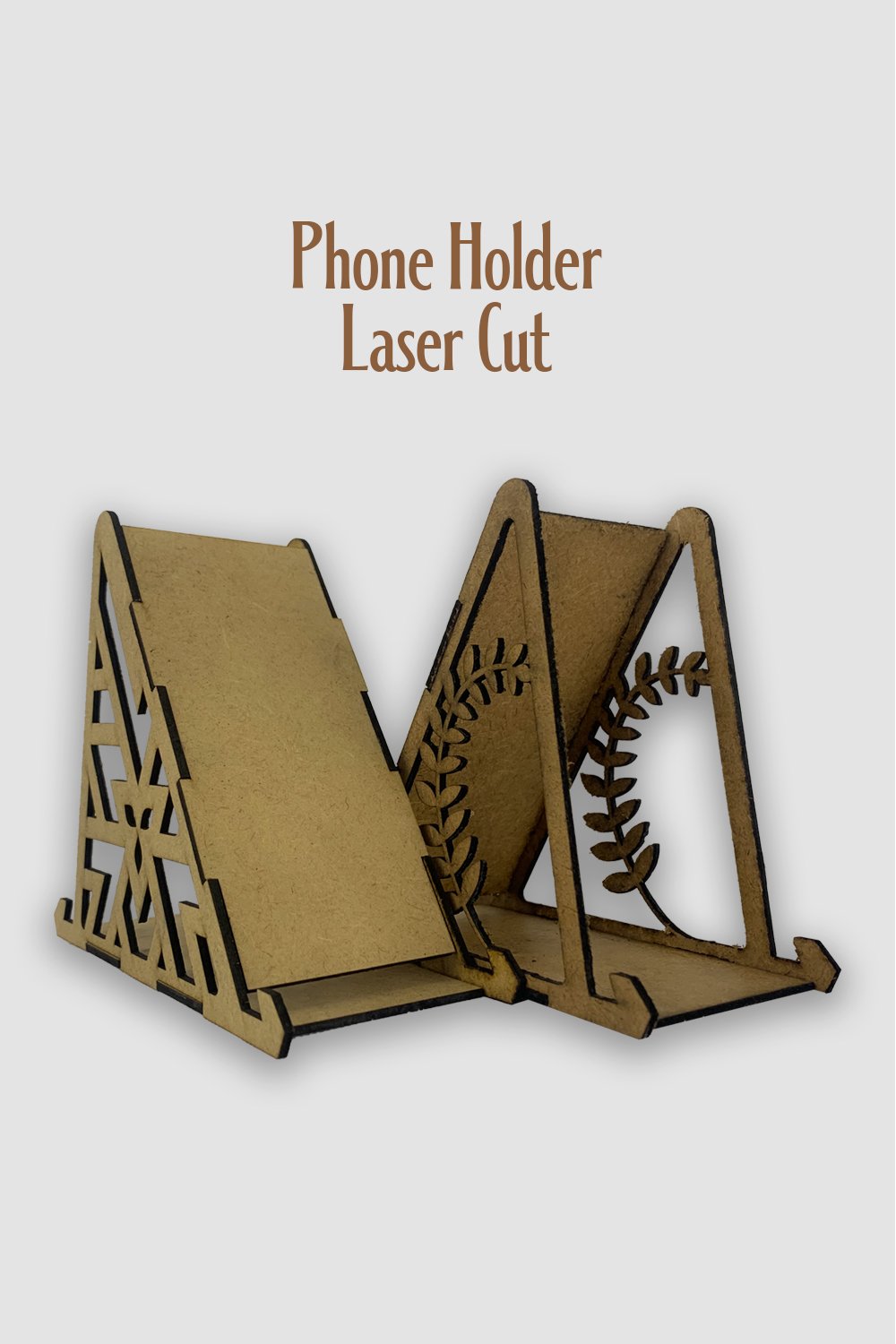 2 Mobile Phone Stand Holder SVG Laser Cut File (2408814)