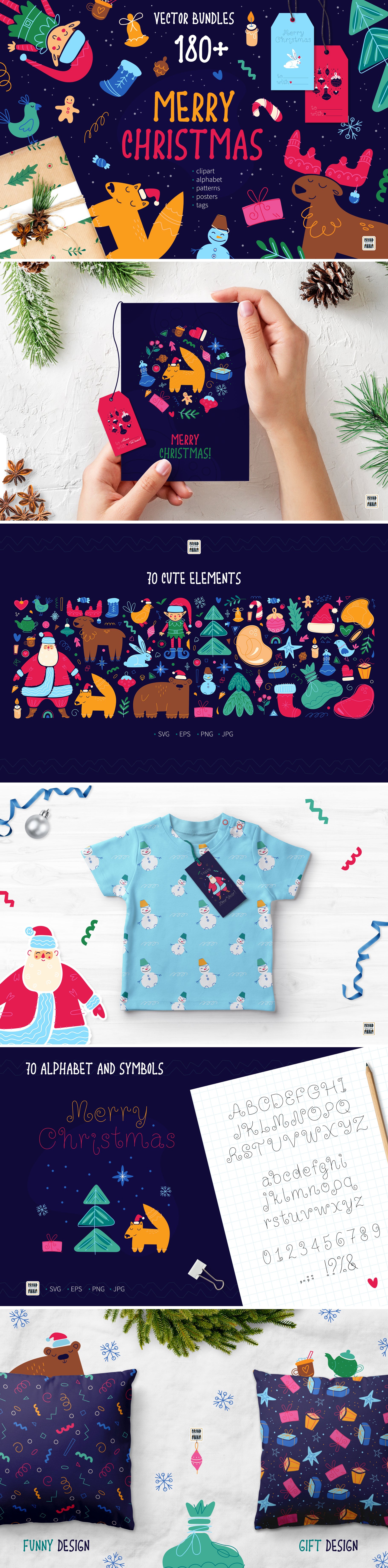 Merry Christmas vector bundle