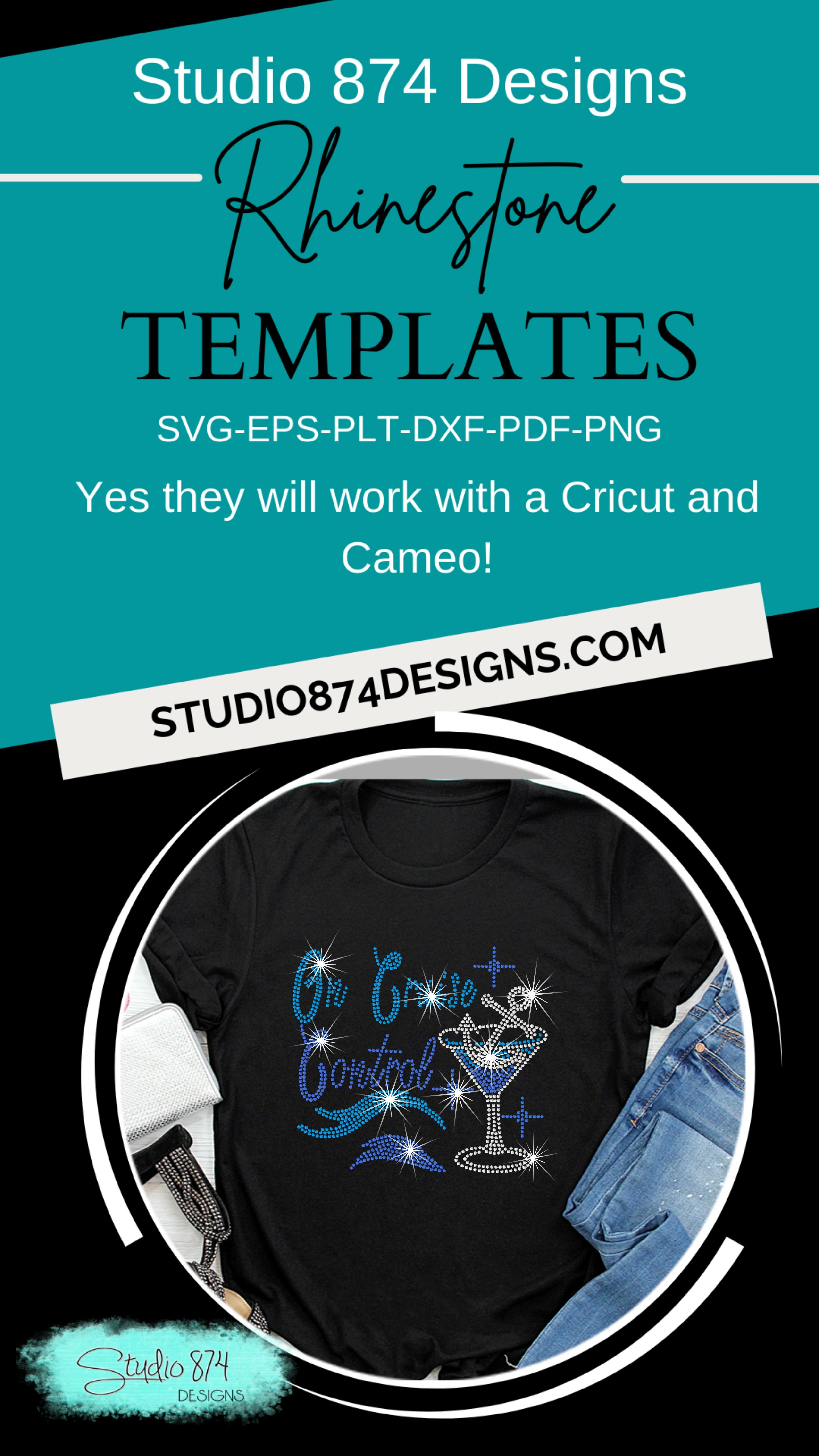 Cruise Rhinestone SVG Template - Faux Rhinestone Design