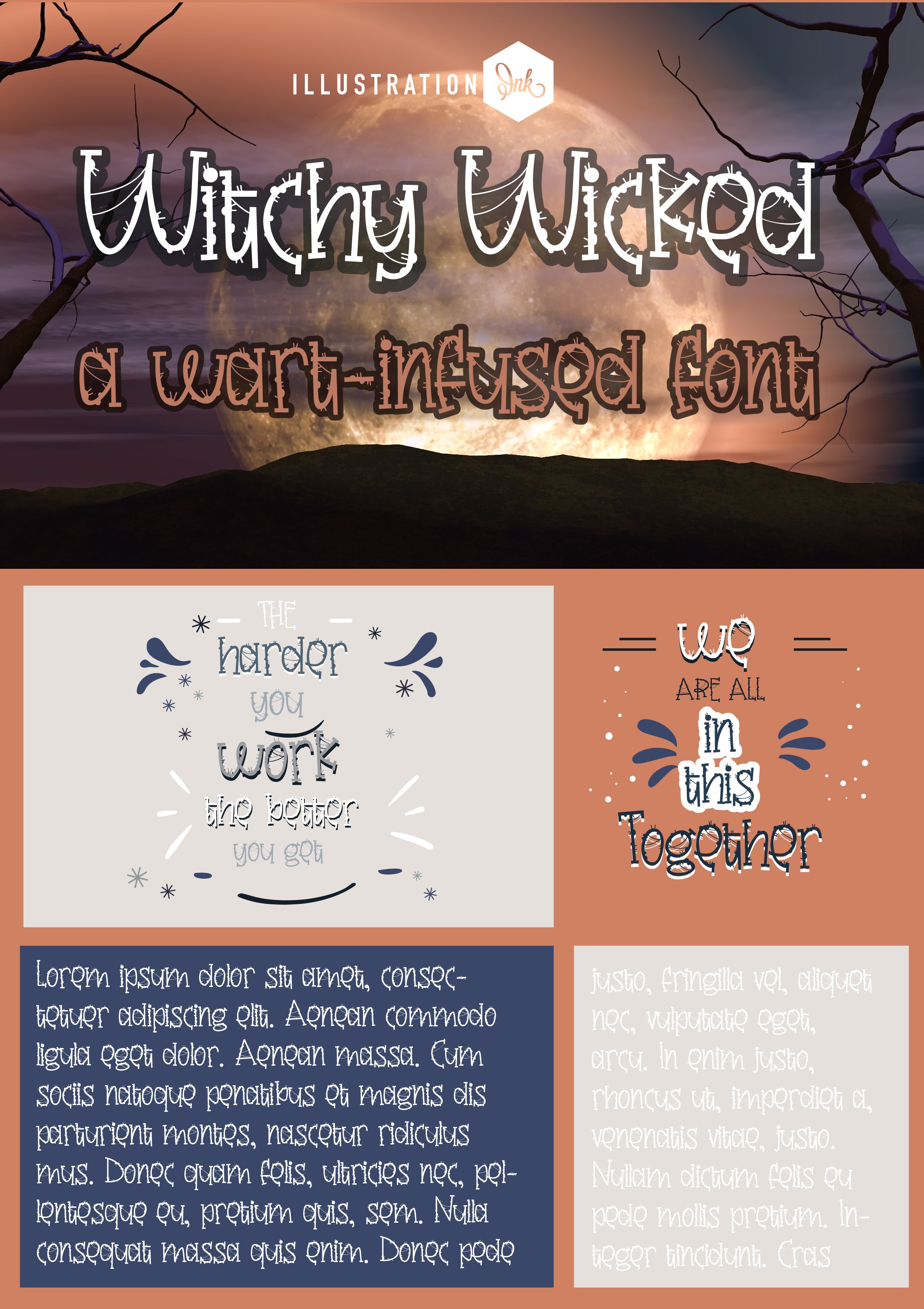 Hand-crafted, Halloween font