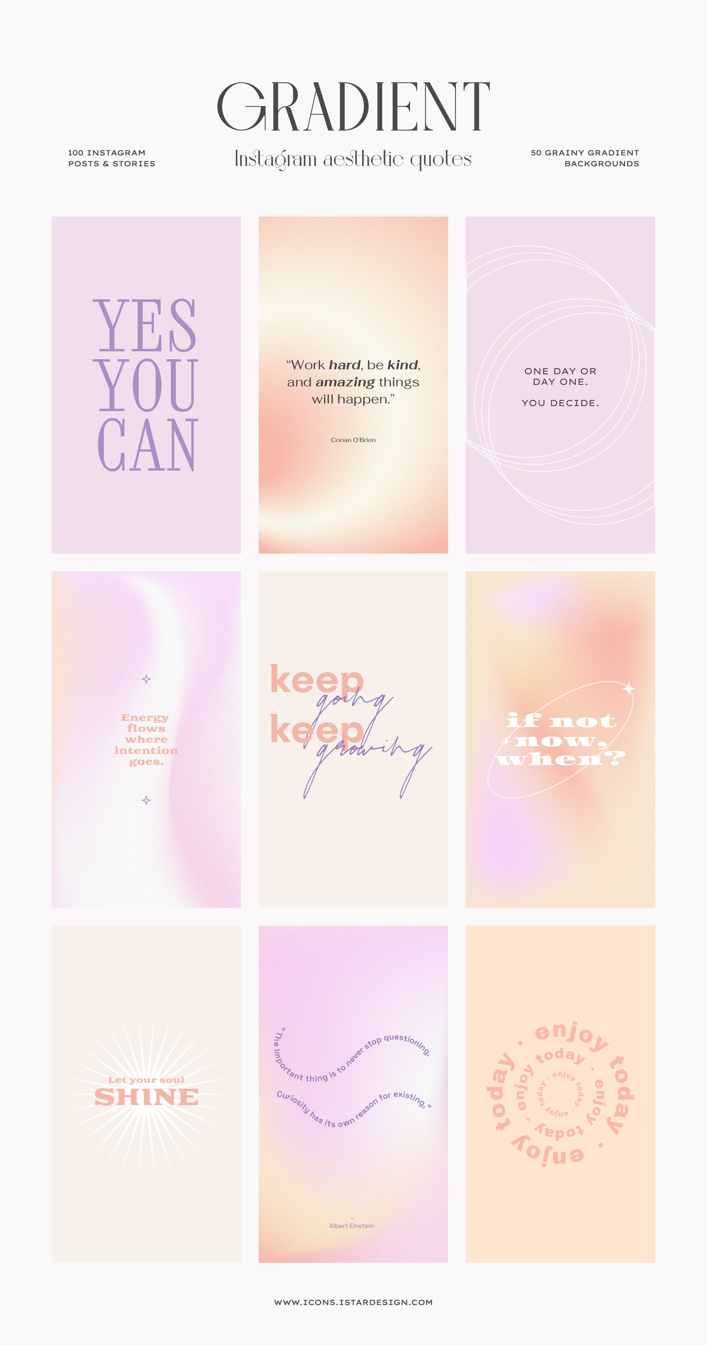 Instagram Gradient Quotes