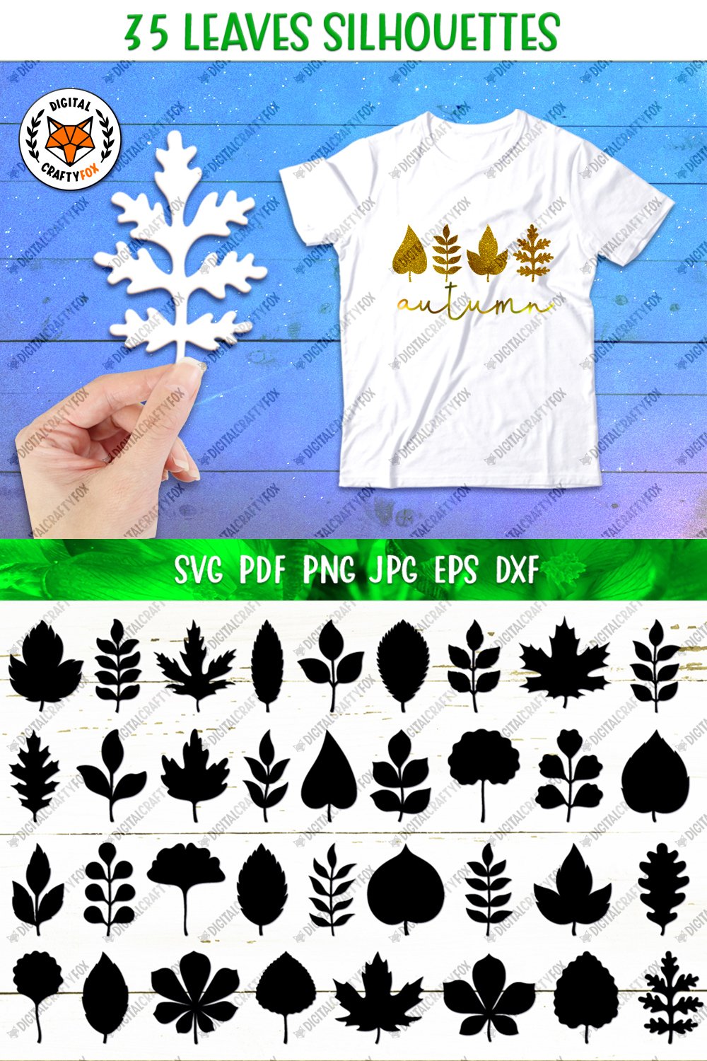 Leaves Silhouette Bundle SVG | Fall Leaves | Leaf Cut File