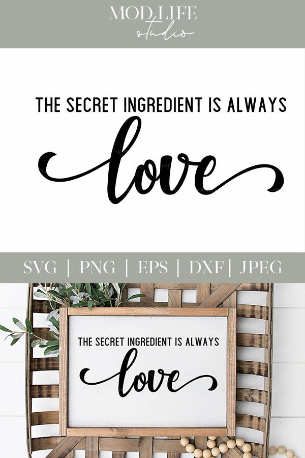 The Secret Ingredient Is Love SVG Cut File - SVG (1241958)